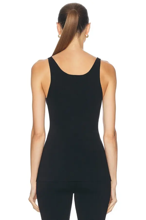 TOTEME Compact Knit Tank Top - Black