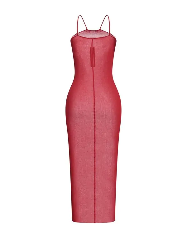 rick owens red dress Prong Gown in Cardinal neck mini dress from Rick Owens features a sleeveless design and a flattering silhouette Rick Owens Maxi Dress Size
