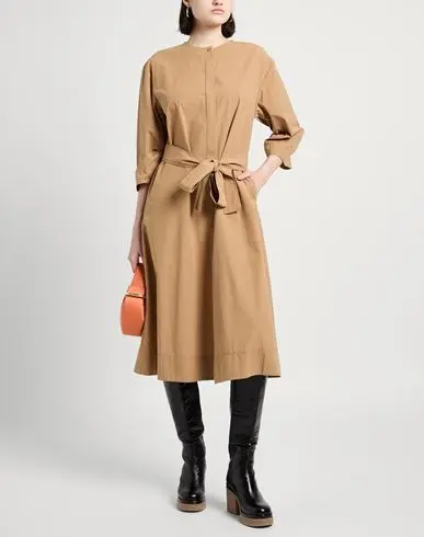 OTTOD'AME Midi Shirt Dress - Beige