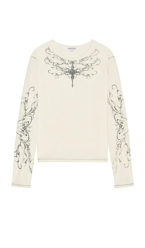 Jaded London Ines Waffle Long Sleeve - White | Editorialist
