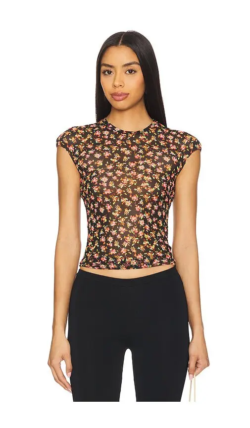AFRM Nina Floral Mesh Top - Spring Ditsy