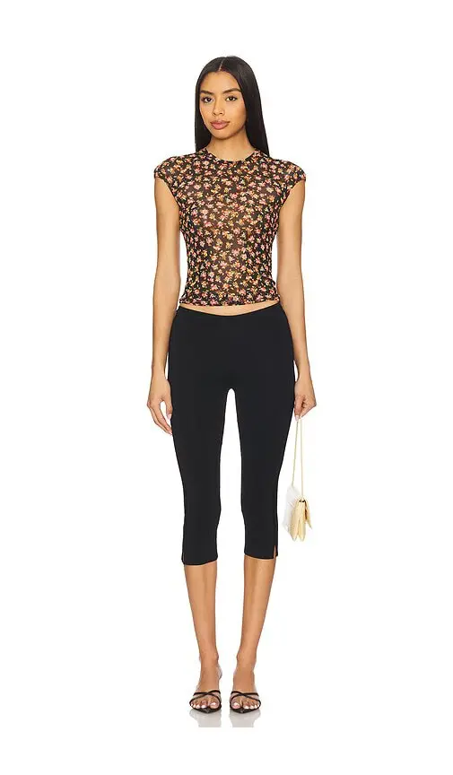 AFRM Nina Floral Mesh Top - Spring Ditsy