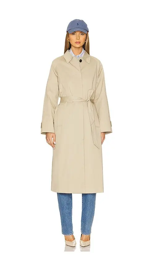 Velvet By Graham Spencer Raheal Trench Coat Khaki Editorialist