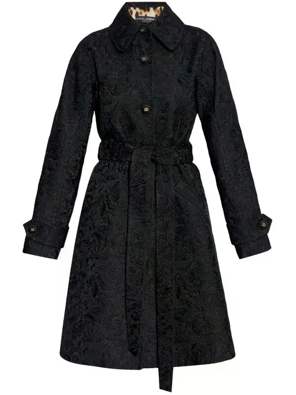 Dolce & Gabbana Floral Jacquard Coat