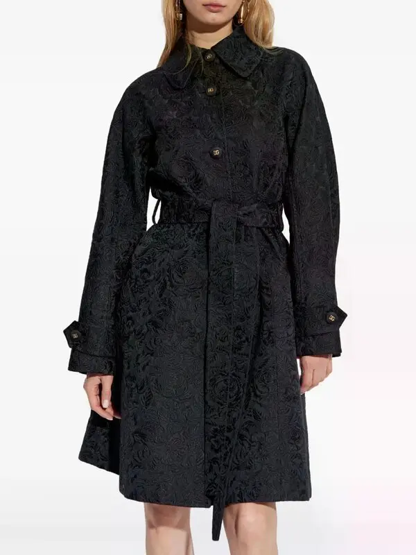 Dolce & Gabbana Floral Jacquard Coat