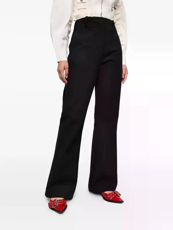 GANNI Tailored Palazzo Pants - Black