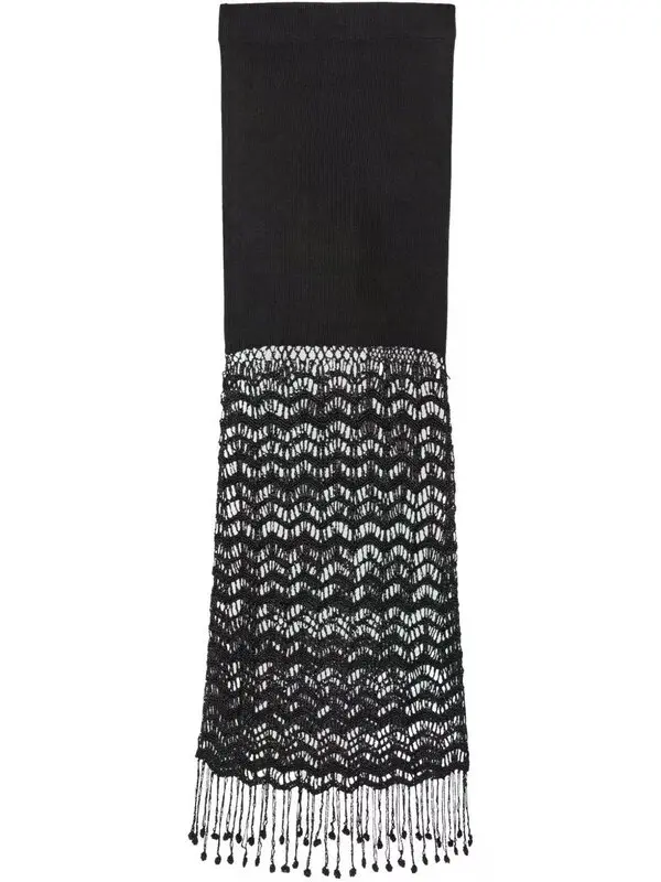 GANNI Macramé Detailing Maxi Skirt