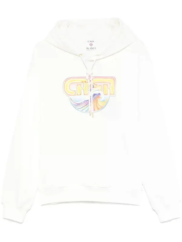 Casablanca Casa Surf Hooded Sweatshirt - White