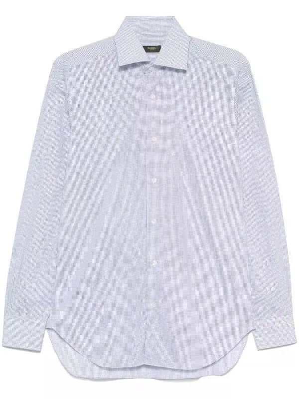 BARBA NAPOLI Patterned Shirt - Blue