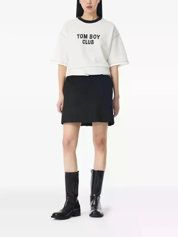 STUDIO TOMBOY Contrast-edge Mini Skirt
