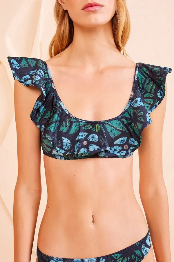 Ulla Johnson Azores Bikini Top In Print
