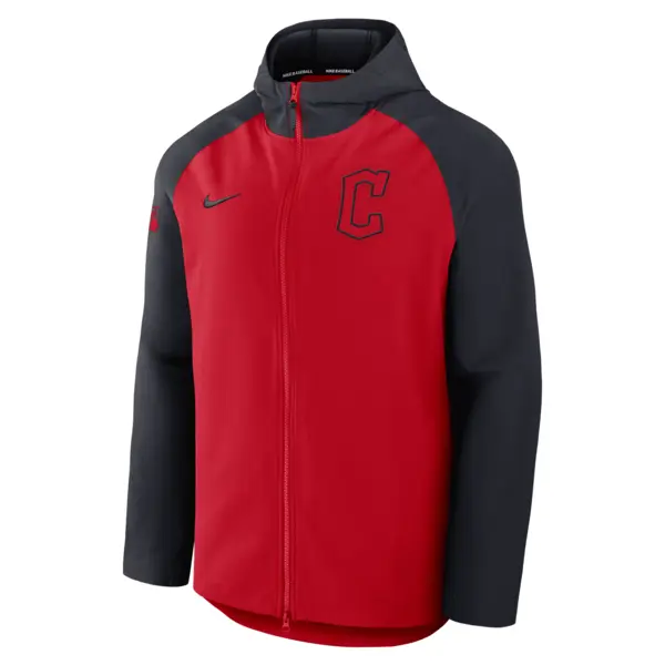 Nike Cleveland Guardians Authentic Collection Therma Mlb Full-zip Jacket - Red