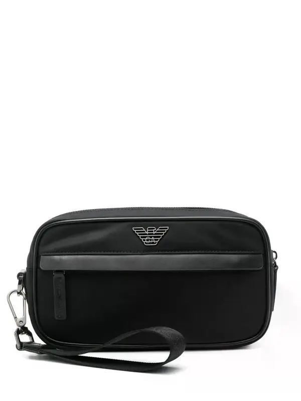 Emporio Armani Logo-plaque Clutch - Black