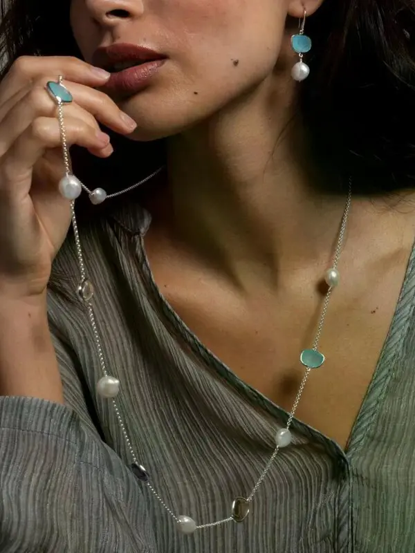 DOWER & HALL Gemstone And Pearl Necklace