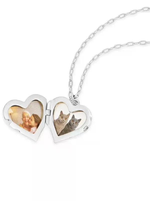 DOWER & HALL Treasured Heart Talisman Necklace - Silver