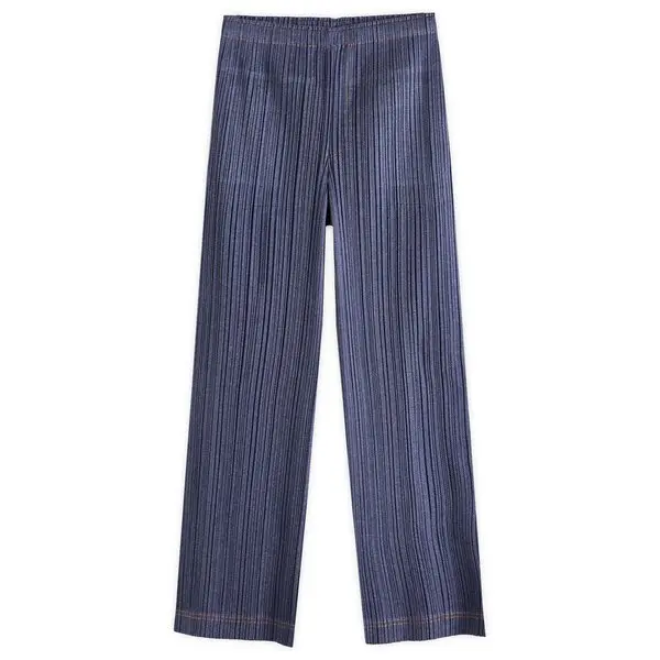 Issey Miyake Denim Pleated Trousers