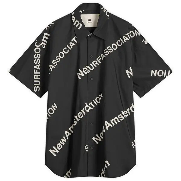 NEW AMSTERDAM SURF ASSOCIATION Logo Printed Shirt - Black Base