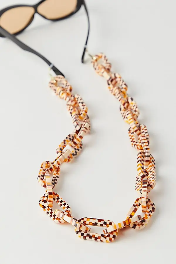 MACHETE Chunky Chain For Sunglasses - Tortoise Checker