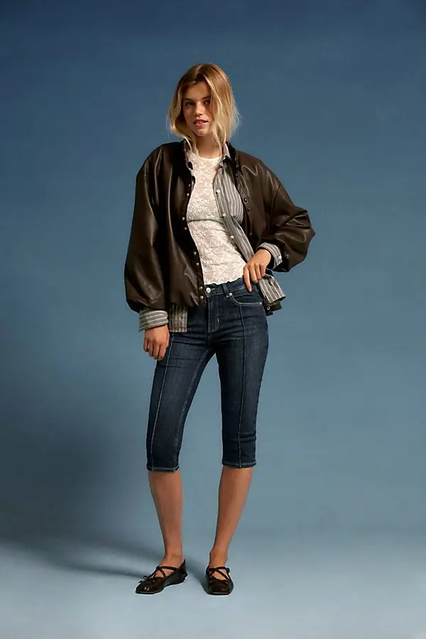 Free People We The Free Dusk To Dawn Capri Jeans - Equinox