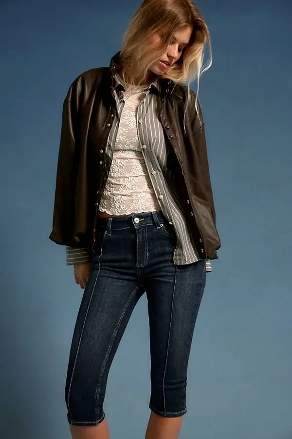 Free People We The Free Dusk To Dawn Capri Jeans - Equinox