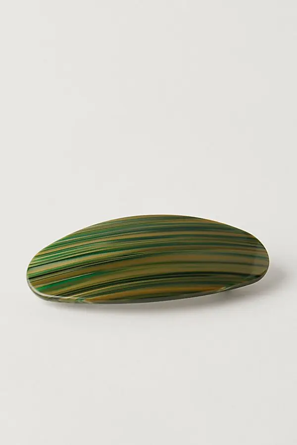 MACHETE Jumbo Oval Barrette - Greyed Olive