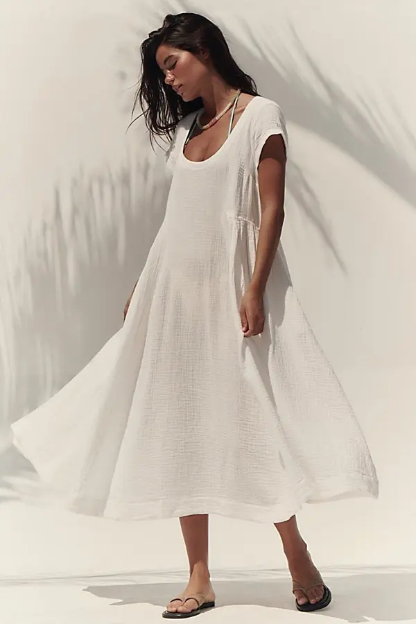 Free People Blaine Midi Dress - Clean Ivory