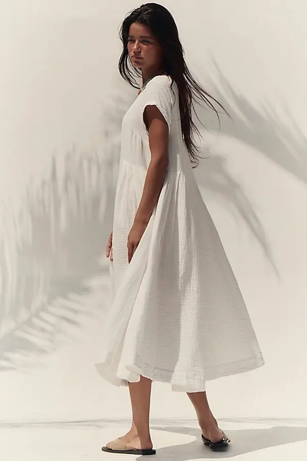 Free People Blaine Midi Dress - Clean Ivory