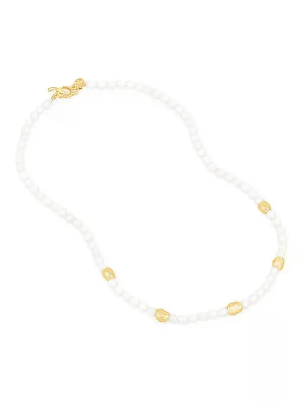 DOWER & HALL Ocean Pebble Pearl Necklace - Gold