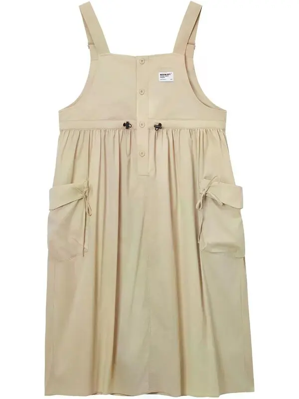MUSIUM DIV. Logo-patch Midi Dress - Neutrals