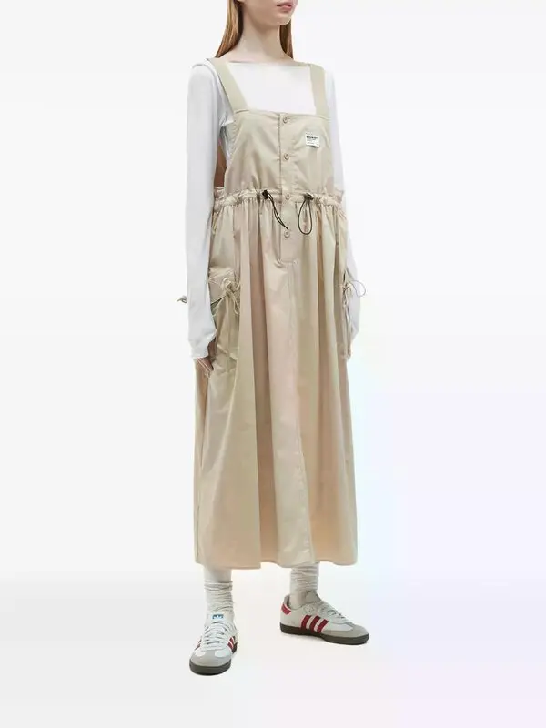 MUSIUM DIV. Logo-patch Midi Dress - Neutrals