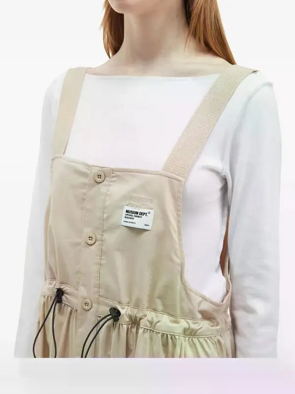MUSIUM DIV. Logo-patch Midi Dress - Neutrals