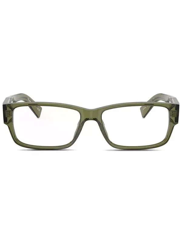 Prada Square Frame Glasses - Green