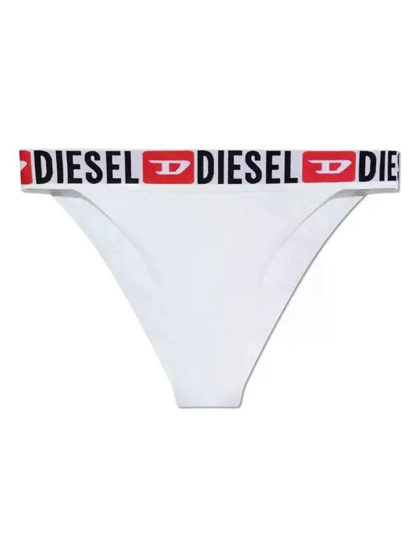 DIESEL® Logo-waistband Bikini Brief - White