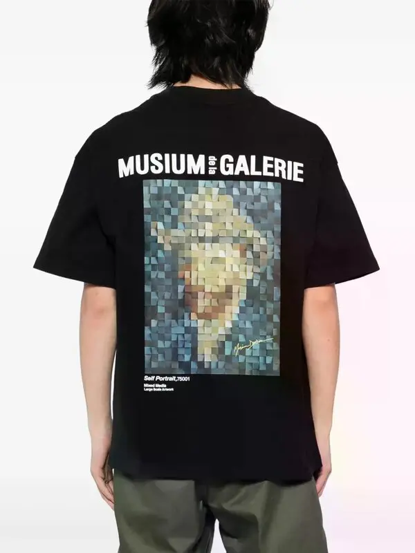 MUSIUM DIV. Graphic-print T-shirt - Black