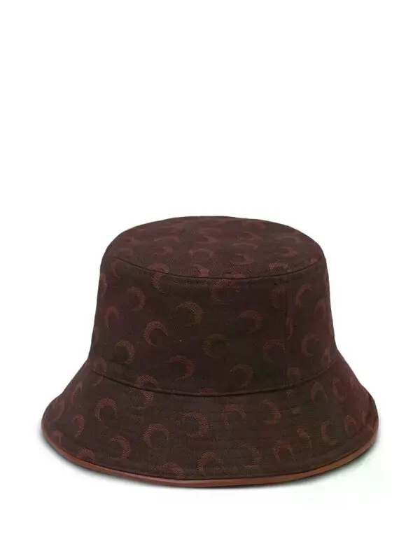 MARINE SERRE Moon Print Bucket Hat - Brown