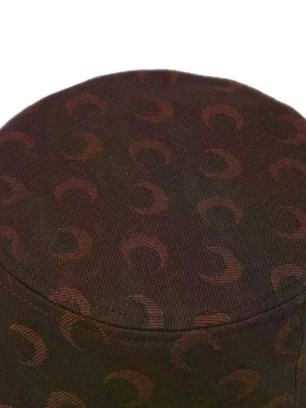 MARINE SERRE Moon Print Bucket Hat - Brown