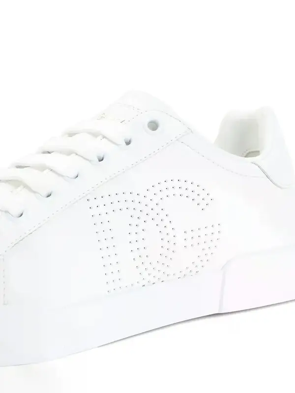 Dolce & Gabbana Portofino Light Leather Sneakers - White