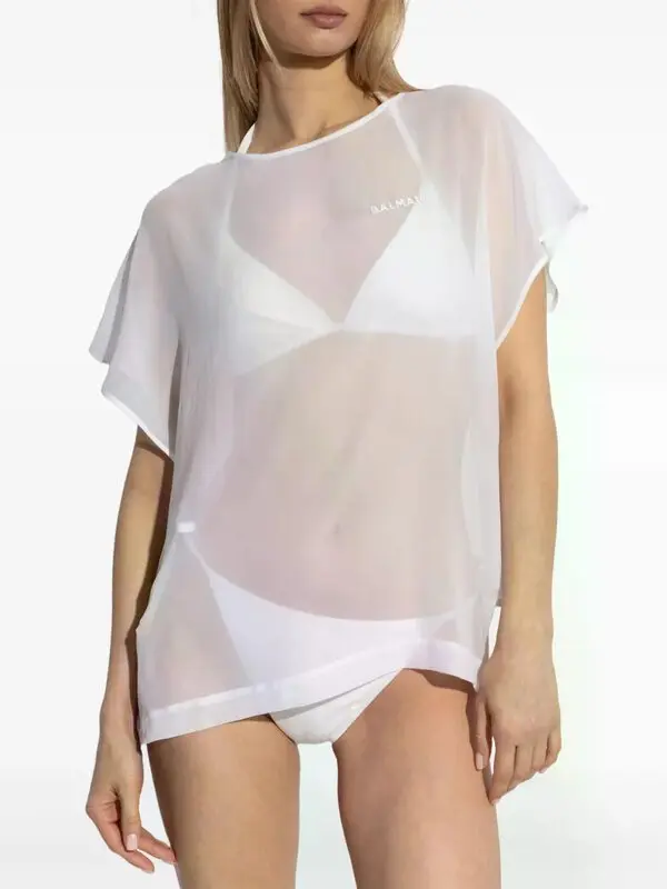 Balmain Transparent Beach Cover-up