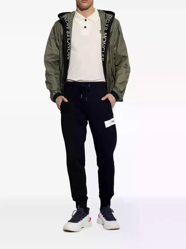 Moncler Day-namic Logo-patch Polo Shirt - Neutrals