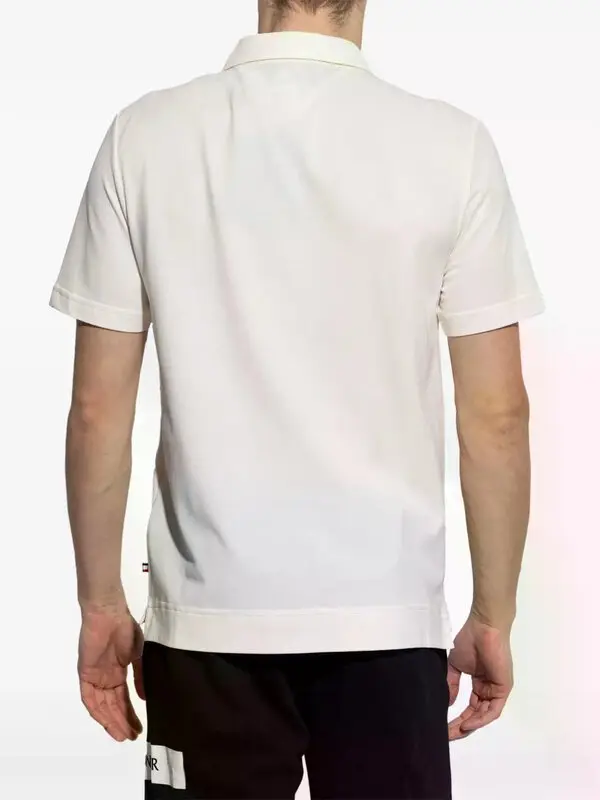 Moncler Day-namic Logo-patch Polo Shirt - Neutrals