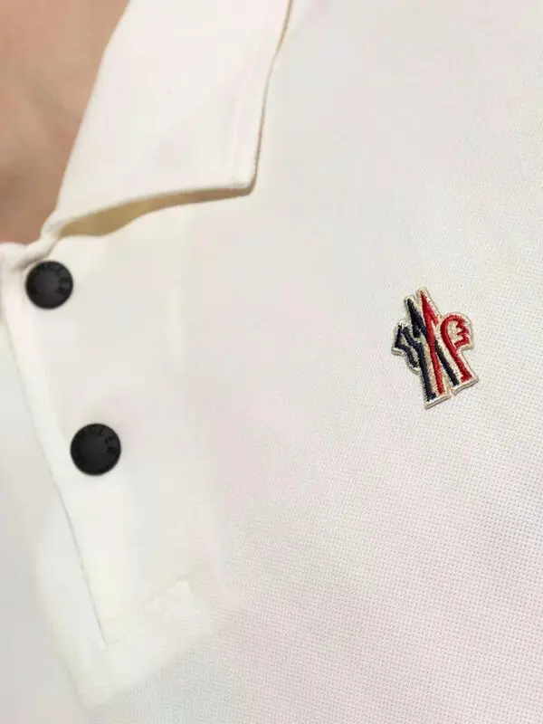 Moncler Day-namic Logo-patch Polo Shirt - Neutrals