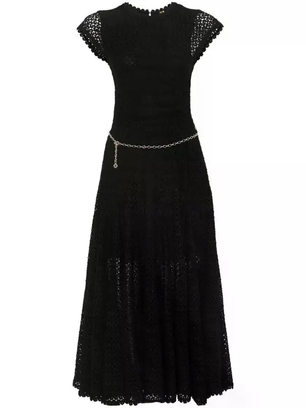 Maje Lace Midi Dress - Black | Editorialist