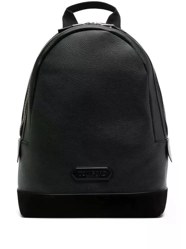 TOM FORD Leather Backpack - Black