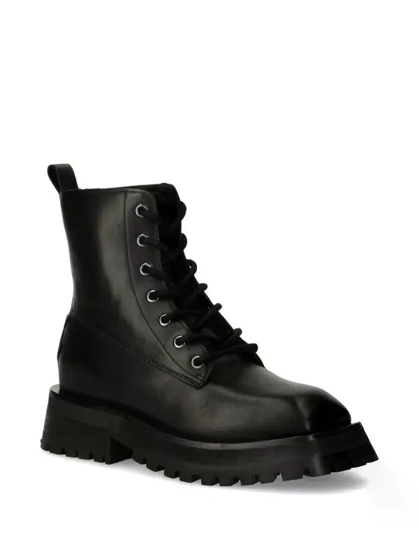 Dkny Leather Combat Boots