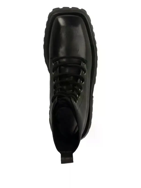 Dkny Leather Combat Boots