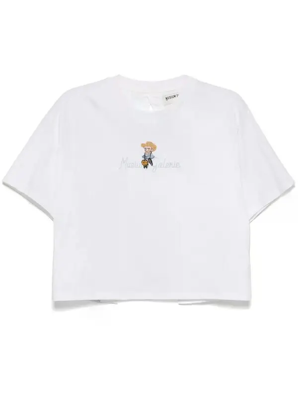 MUSIUM DIV. Logo-embroidered T-shirt - White