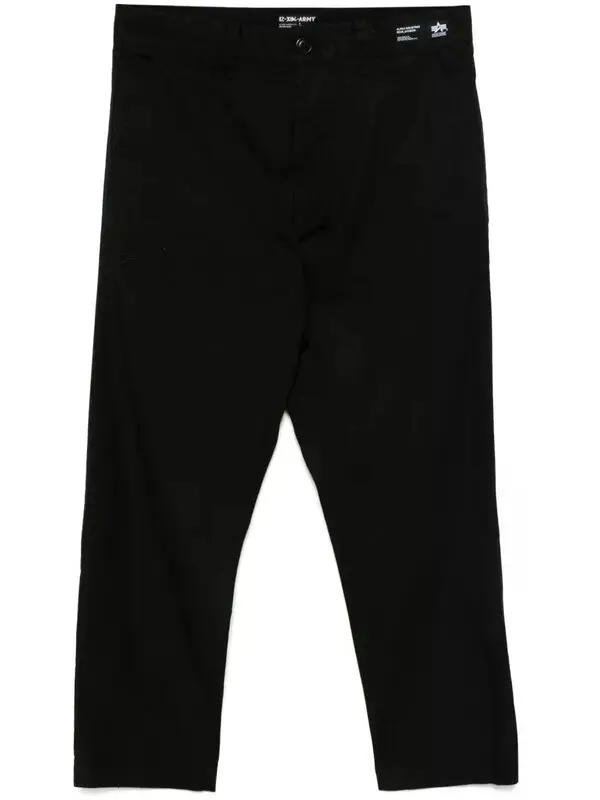 Izzue Logo-embroidered Trousers - Black