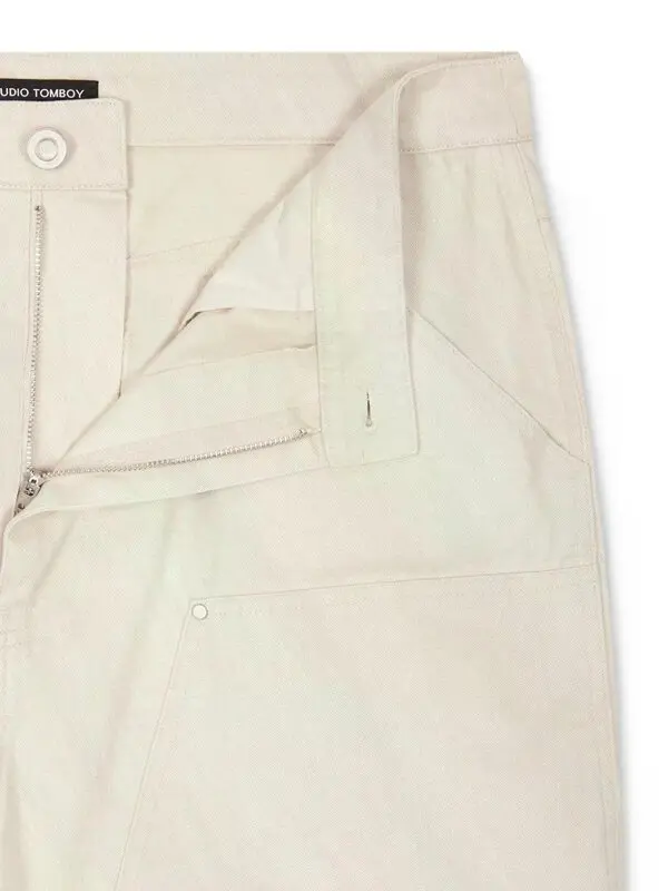 STUDIO TOMBOY Contrast-stitching Shorts - Neutrals