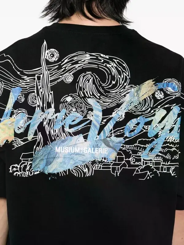 MUSIUM DIV. Graphic-print T-shirt - Black
