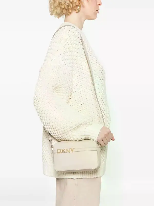 Dkny Logo-lettering Cross Body Bag - Neutrals